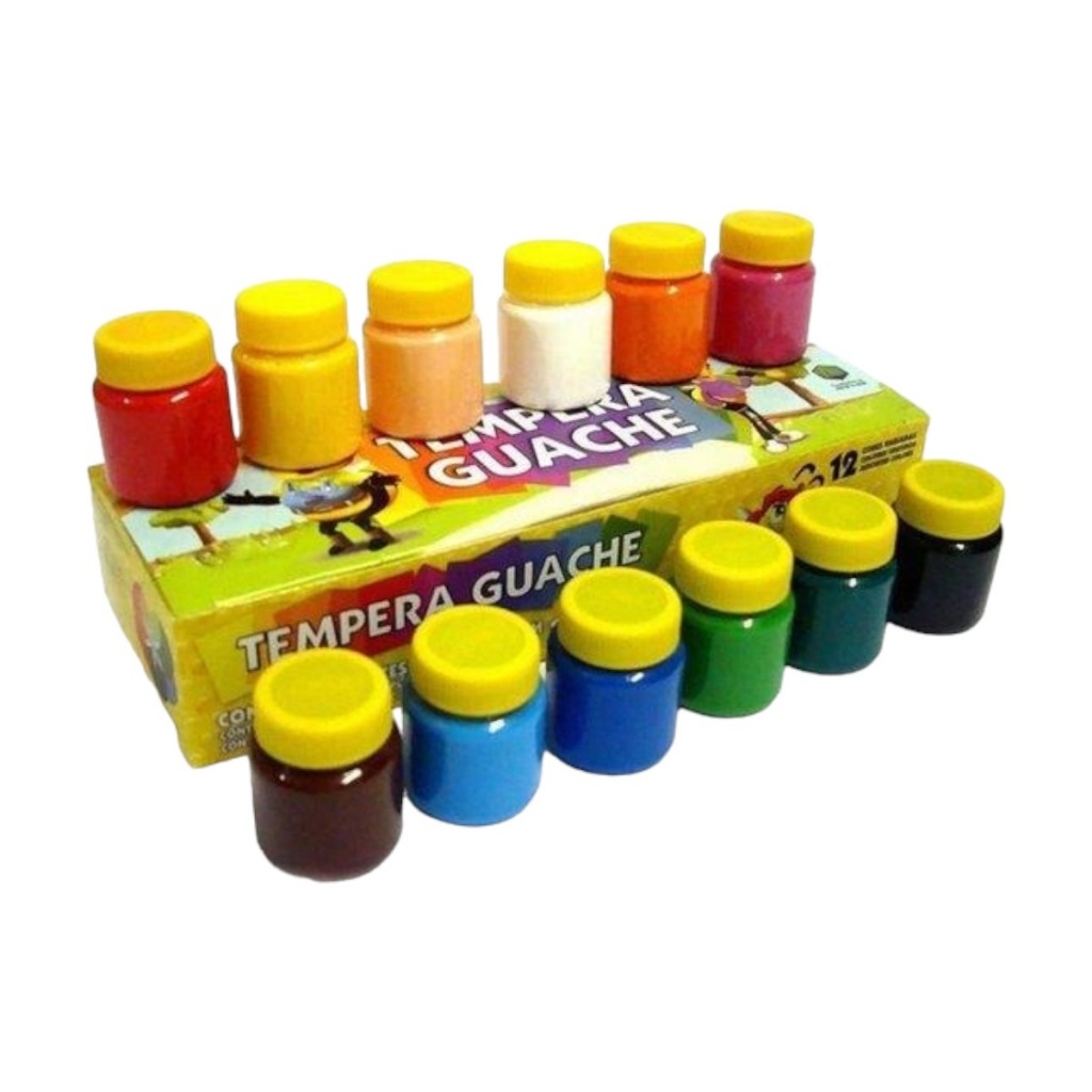 Tempera Guache Acrilex 15ml x12 - Papelería Acuarela